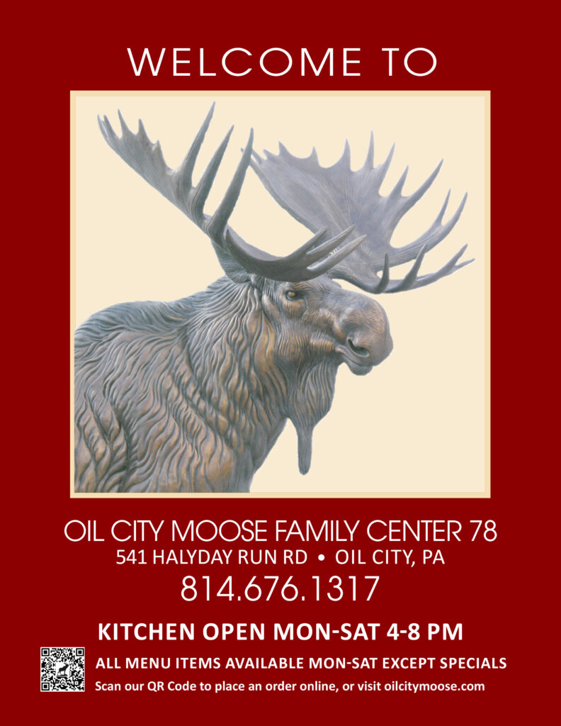 Kitchen Menu | OIL CITY MOOSE LODGE